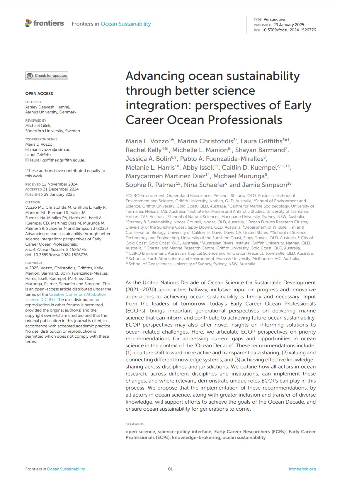 New Co-Lab Paper Published: Advancing Ocean Sustainability Through Better Science Integration ...